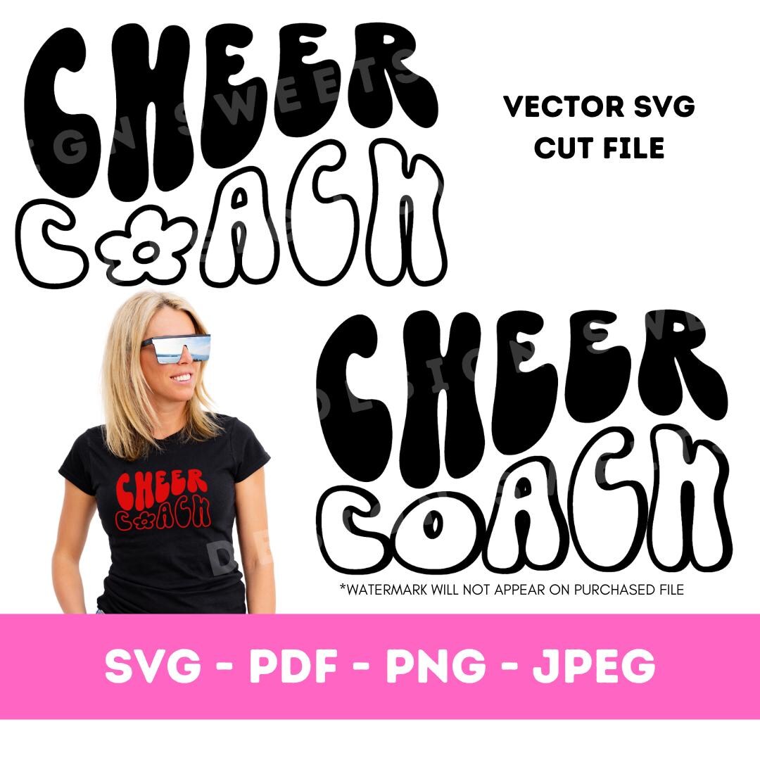 Cheer Coach SVG Cut File Cheering Coach Gift Cheerleader Coach Cut File ...