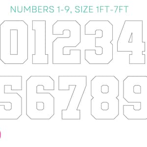 Marquee Numbers Template Large Number Template Print and Cut Oversized ...