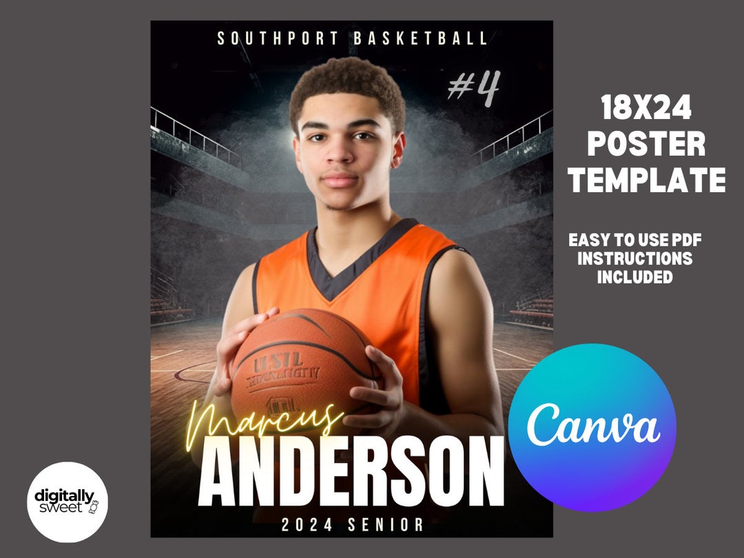 Basketball Senior Night Sport Poster Template Download Editable Poster ...