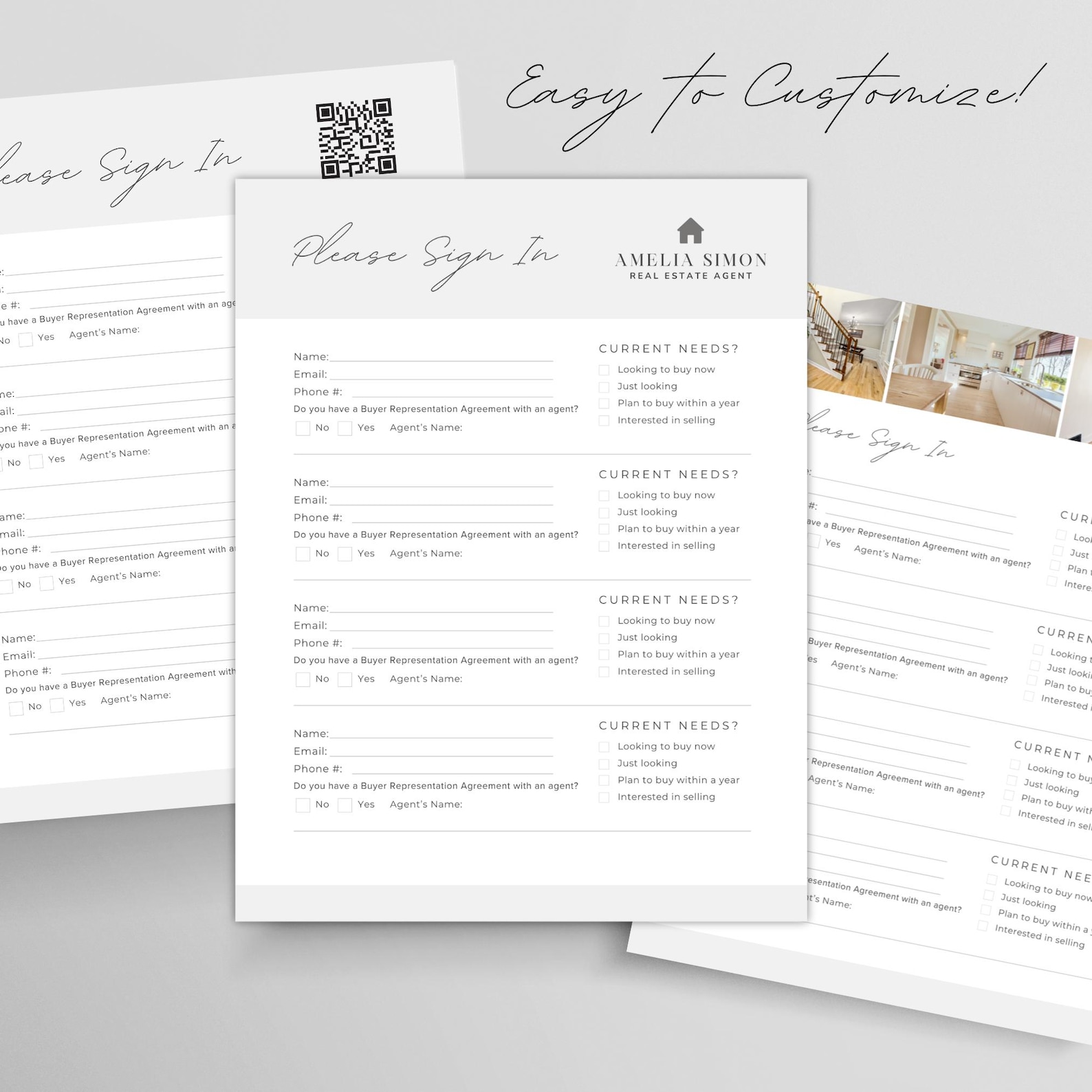 Open House Sign-in Sheet Editable Template Real Estate Agent ...