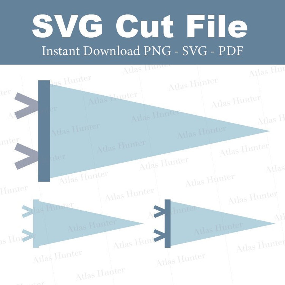 Pennant Flag SVG Cut File Vector PDF PNG Sports Nursery Adventure ...