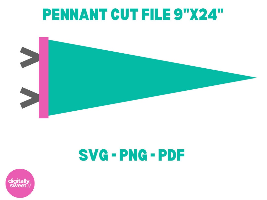 Pennant Flag SVG Cut File Vector PDF PNG Sports Nursery Adventure ...