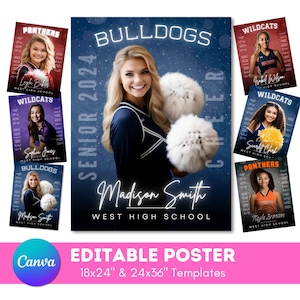 Senior Night Sport Poster Template Canva Download Editable Poster ...