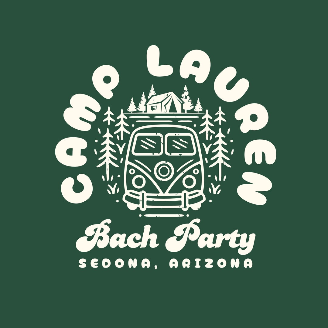 Bach Camp Logo Template Editable Camp Bach Logo Bachelorette Party Camp ...
