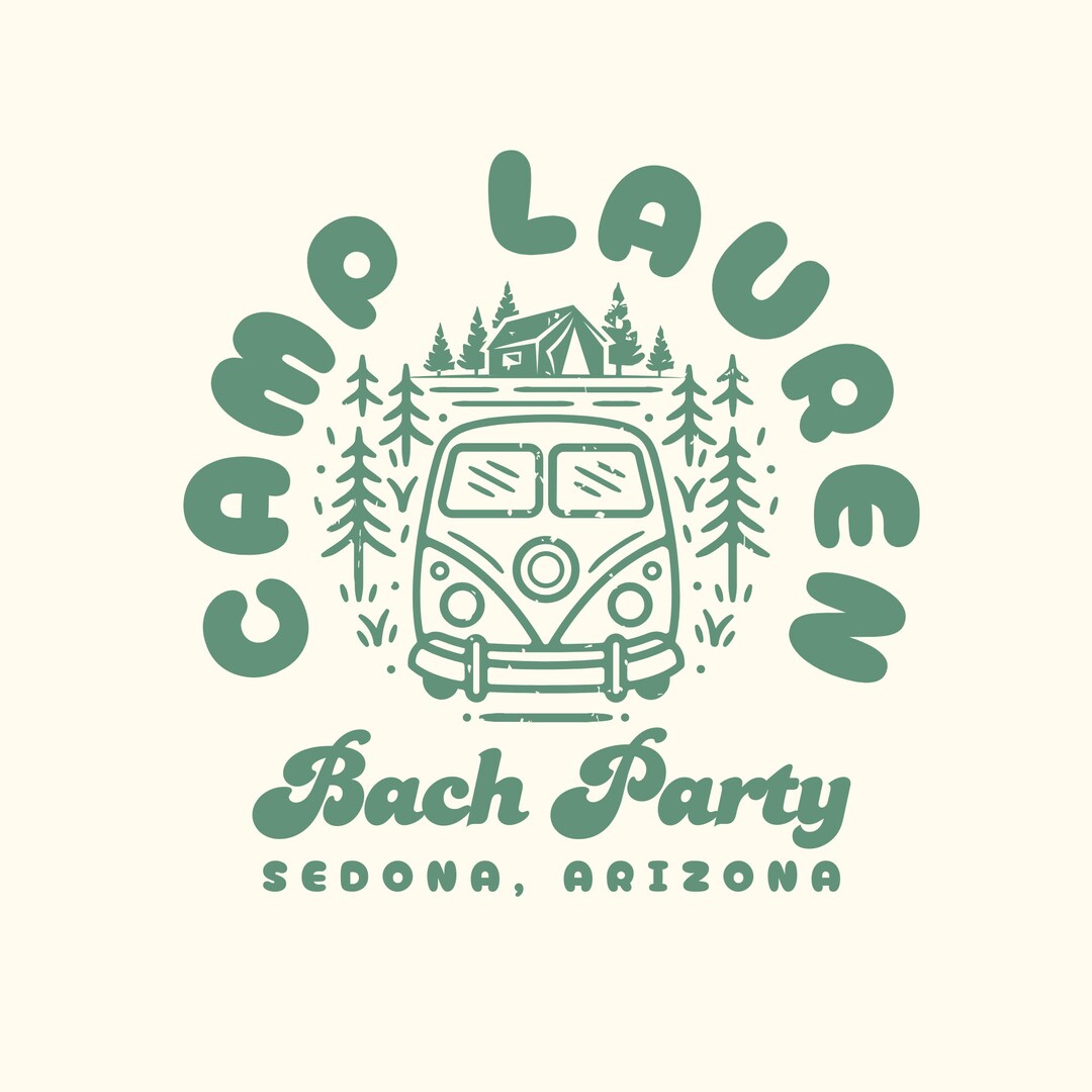 Bach Camp Logo Template Editable Camp Bach Logo Bachelorette Party Camp ...