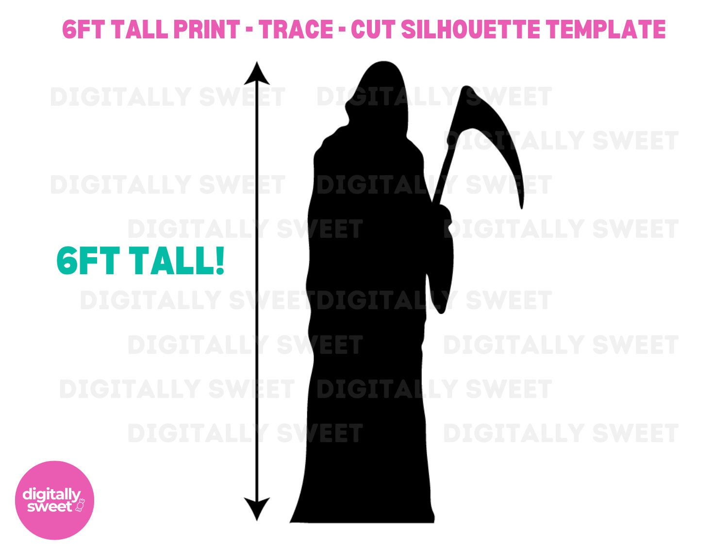 Grim Reaper Yard Art Template Print Trace and Cut PDF Template - Etsy
