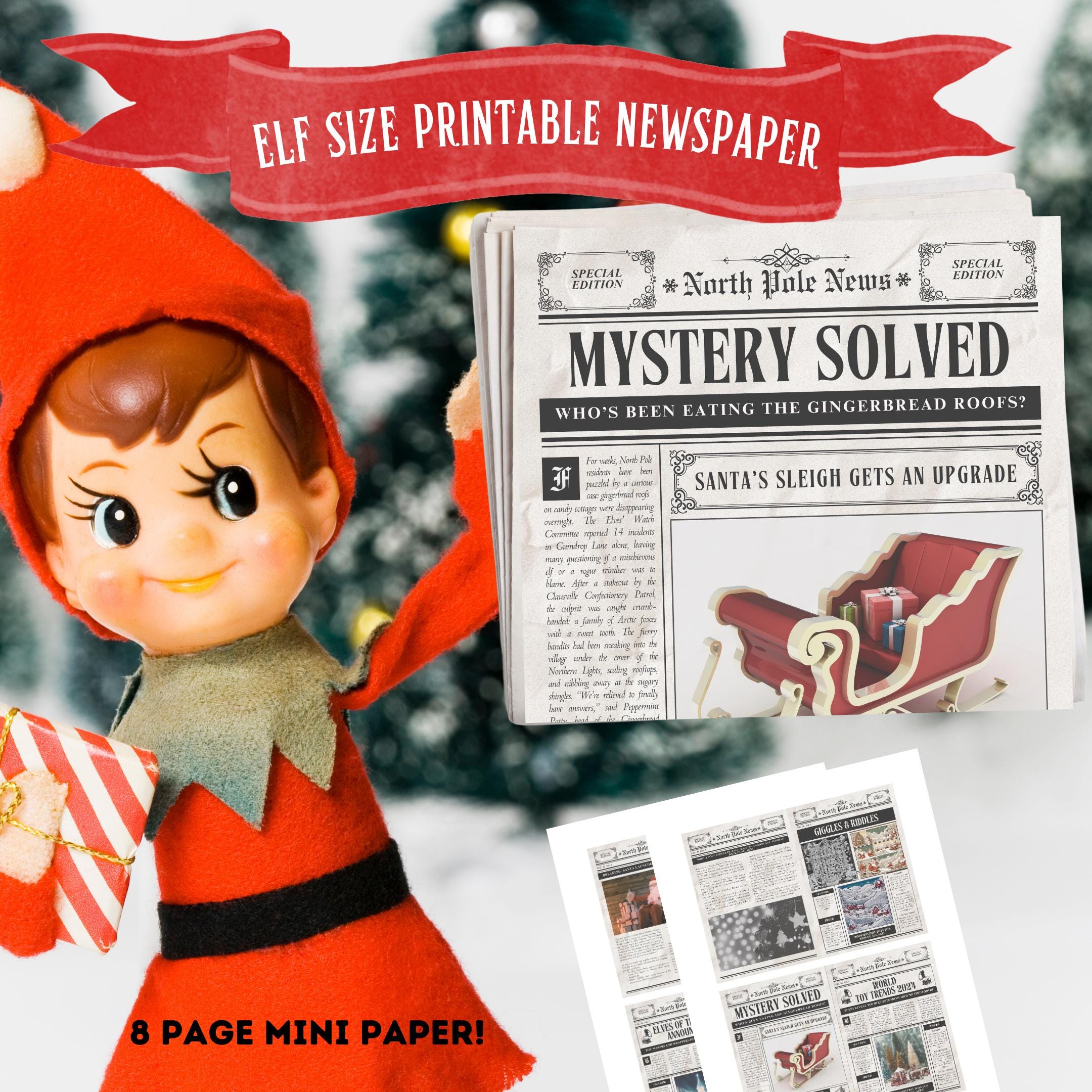 Printable 24 Day Elf Kit Holiday Prop Elf Bundle Arrival Label and ...