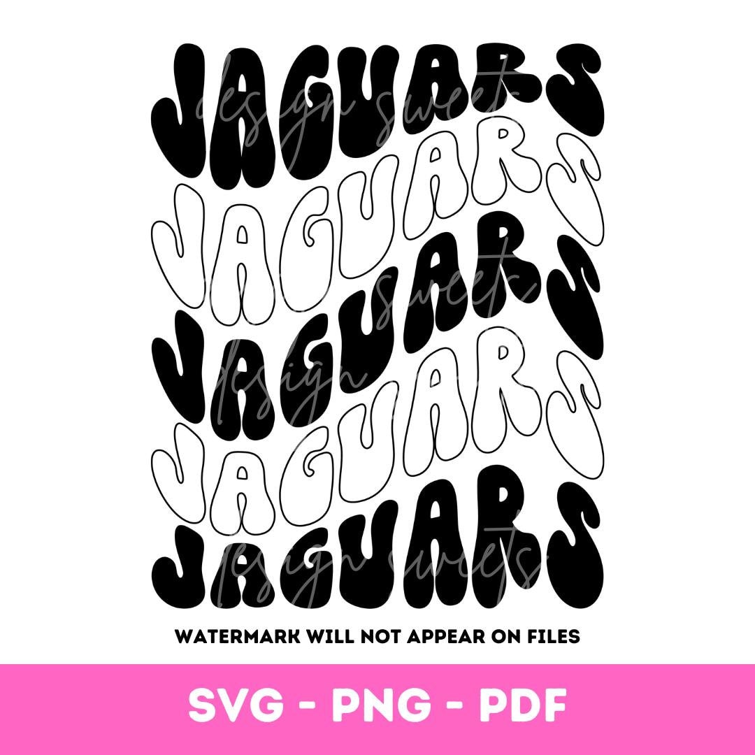 Jaguars Cut File Jaguar SVG Cheerleader Wavy Font Design Jaguar ...