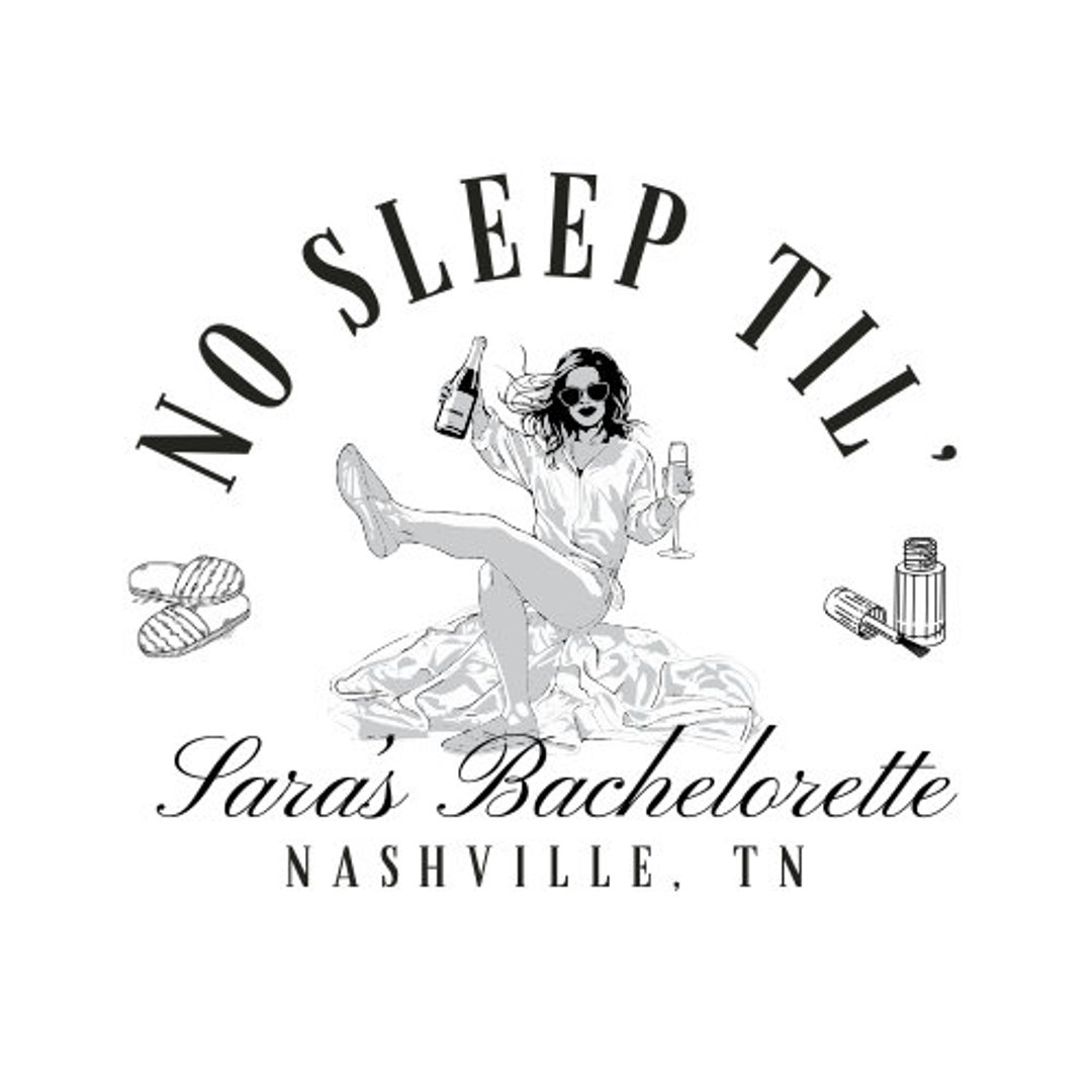 Slumber Bach Party Canva Logo Bundle Customizable Bachelorette ...