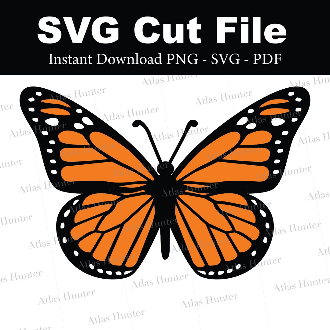 Monarch Butterfly Cricut Cut File SVG PNG PDF Jpeg Layered 1 2 or 3 ...