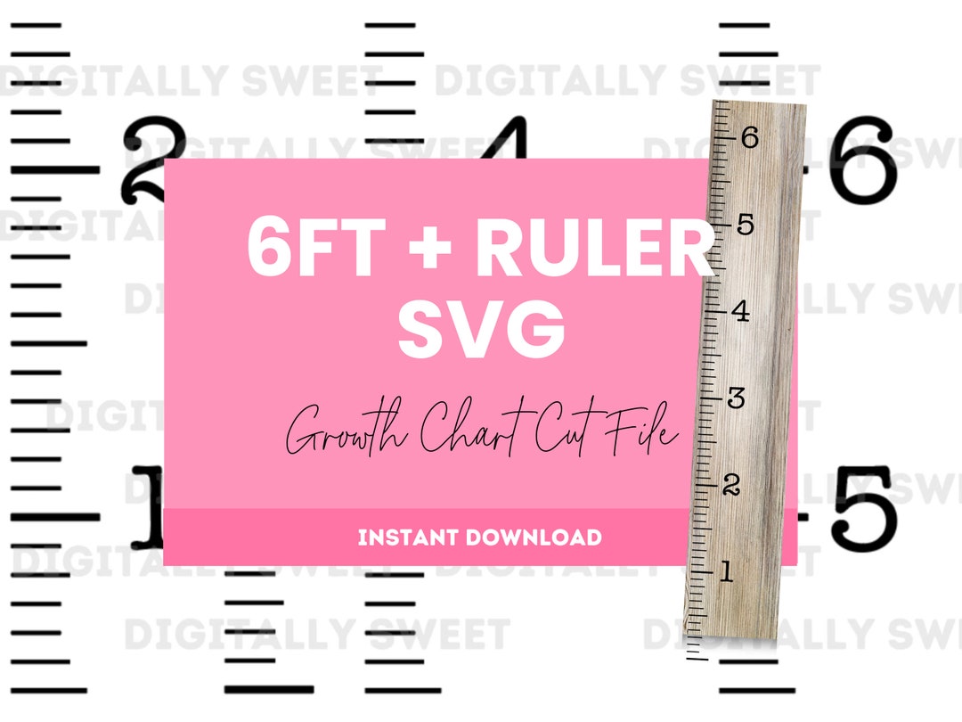 Growth Ruler SVG Kid Growth Chart Cut File Ruler SVG File Measuring ...