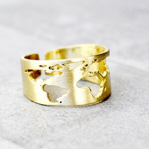 Travel Gift, World Map Ring, Travel Ring, World Ring, Gift for Women ...