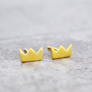 Crown Earrings/simple Studs/crown Studs/minimal Studs/gifts - Etsy