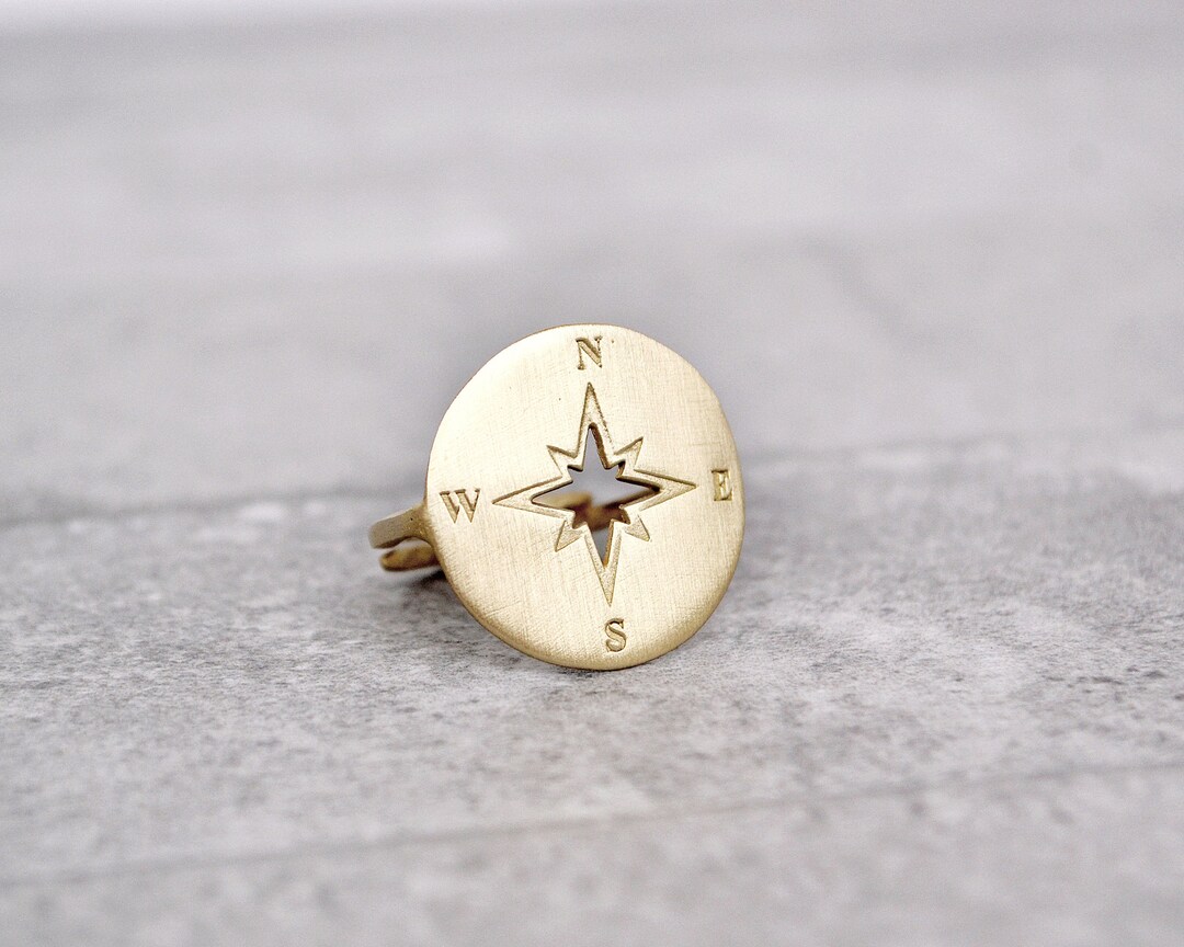Compass Ring, Compass Rose, Compass Jewelry, Traveler Gift, Wanderlust ...