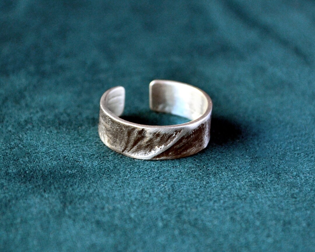 Unique Handmade Ring, Molten Lava Rustic Ring, Silver Mens Jewelry ...