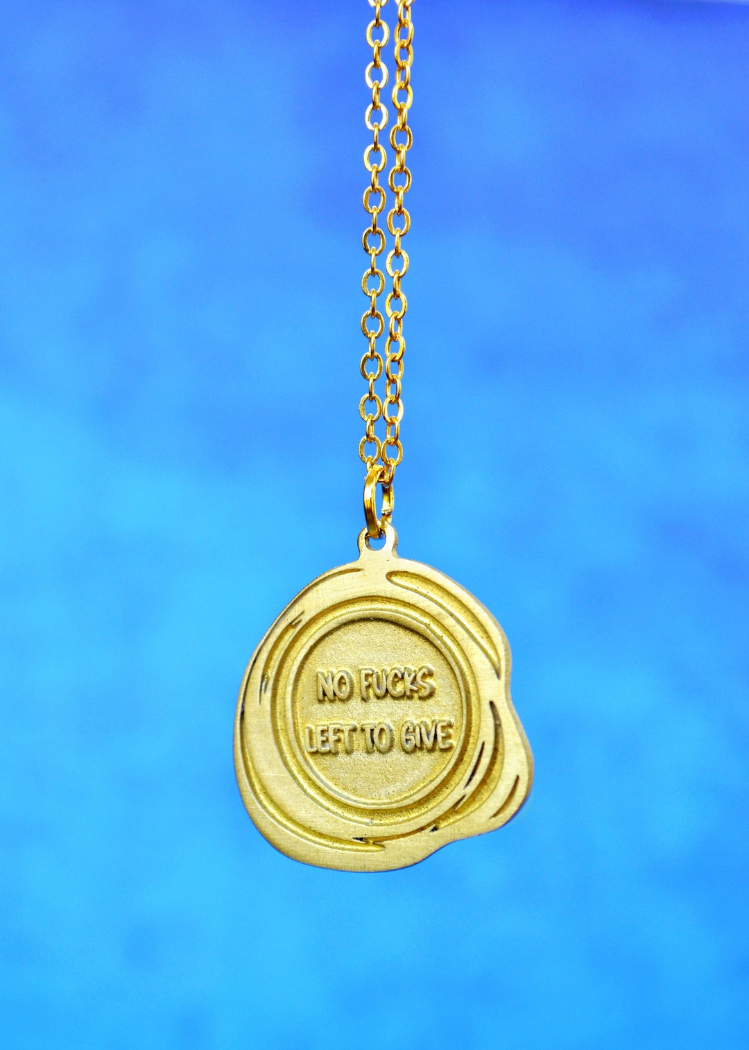 No Fucks Left to Give Necklace, Handmade Funny Friend Middle Finger ...