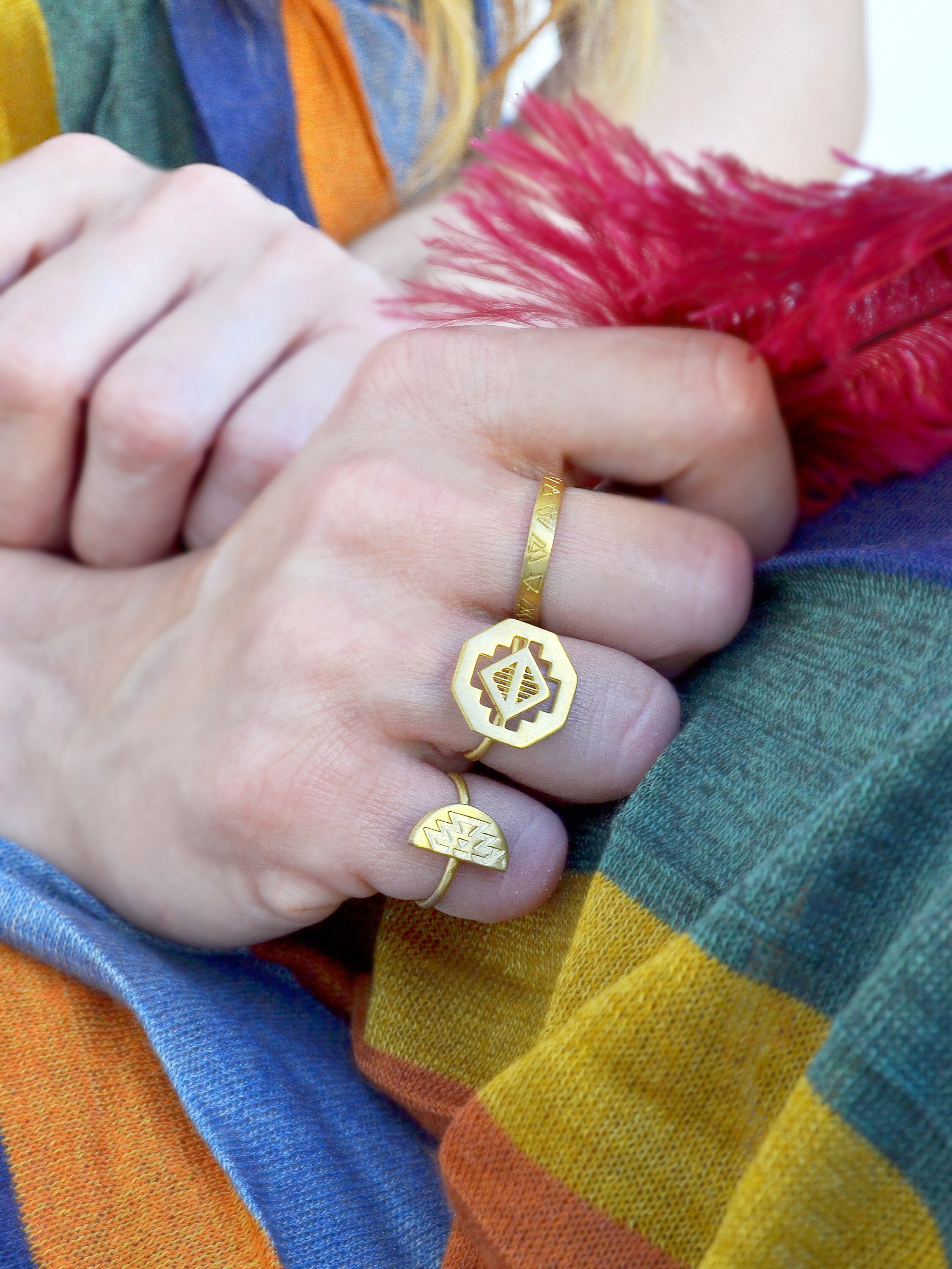 Aztec Ring/Octagon Ring/Incas Ring/Honeycomb Jewelry/Geometric | Etsy