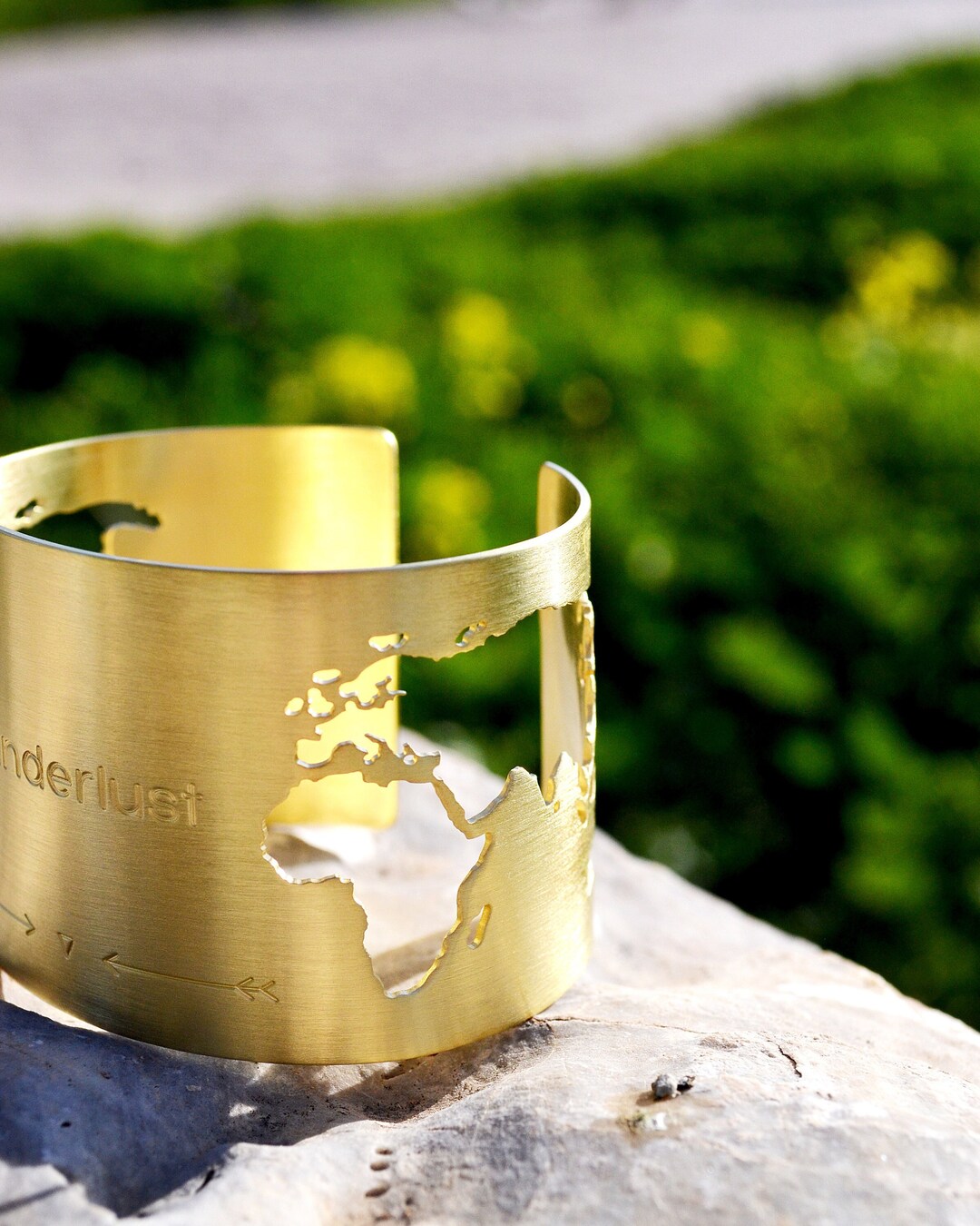 Gold World Map Cuff Bracelet, Personalized Gift for Traveler ...