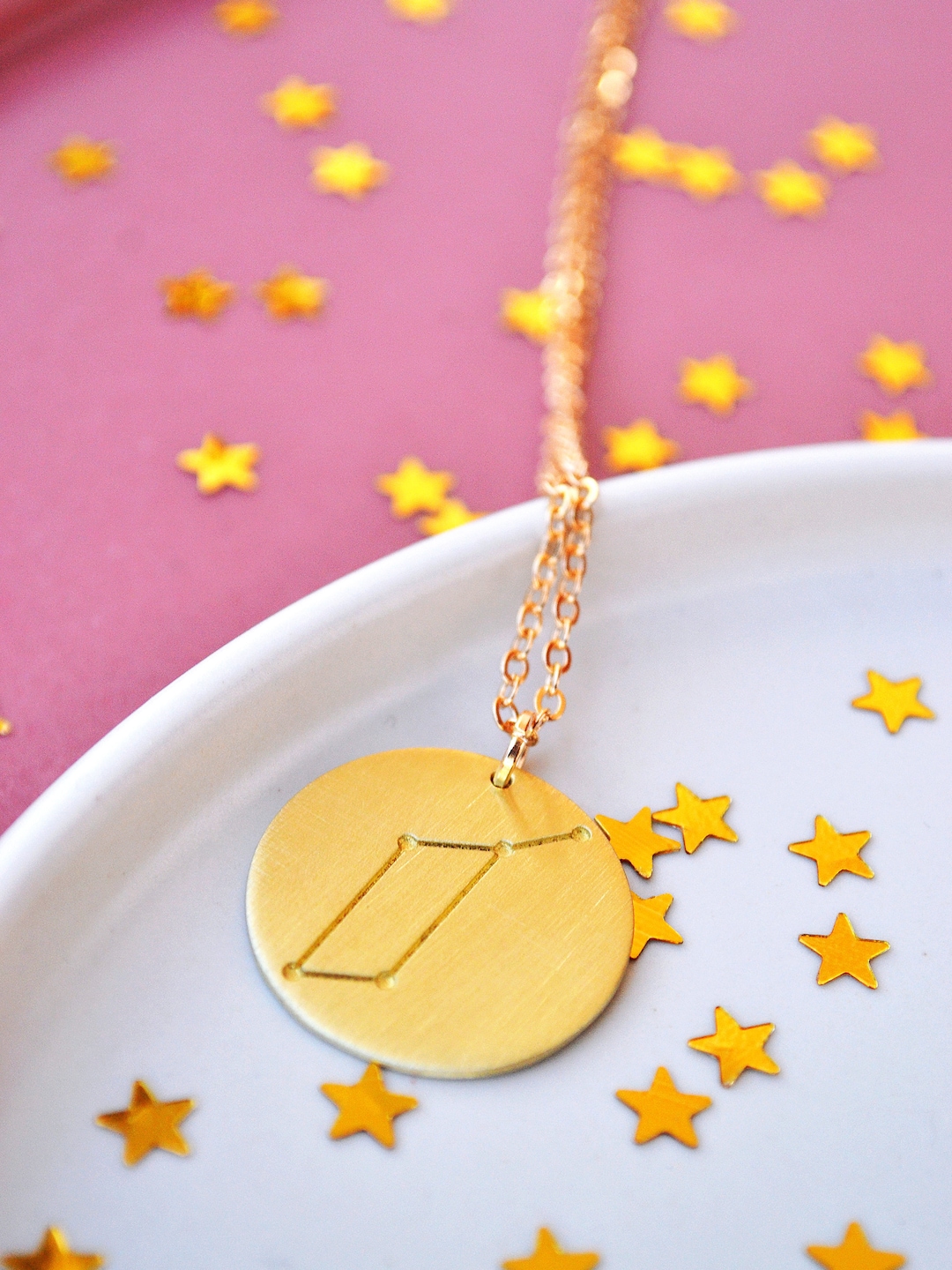 Lyra Necklace, the Harp Constellation Charm, Vega Night Sky Pendant ...