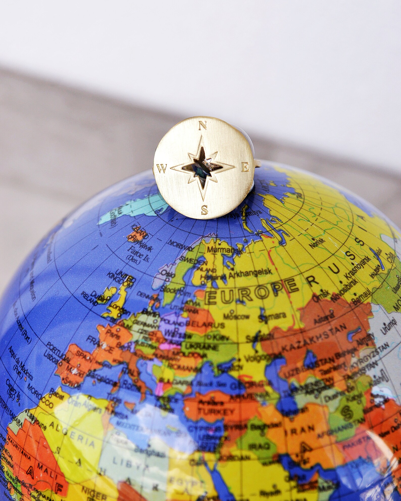 Compass Ring / Compass Rose / Compass Jewelry / Traveler Gift | Etsy