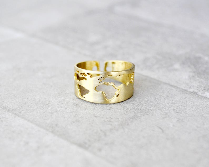 Travel Gift / World Map Ring / Travel Ring / World Ring / Gift | Etsy