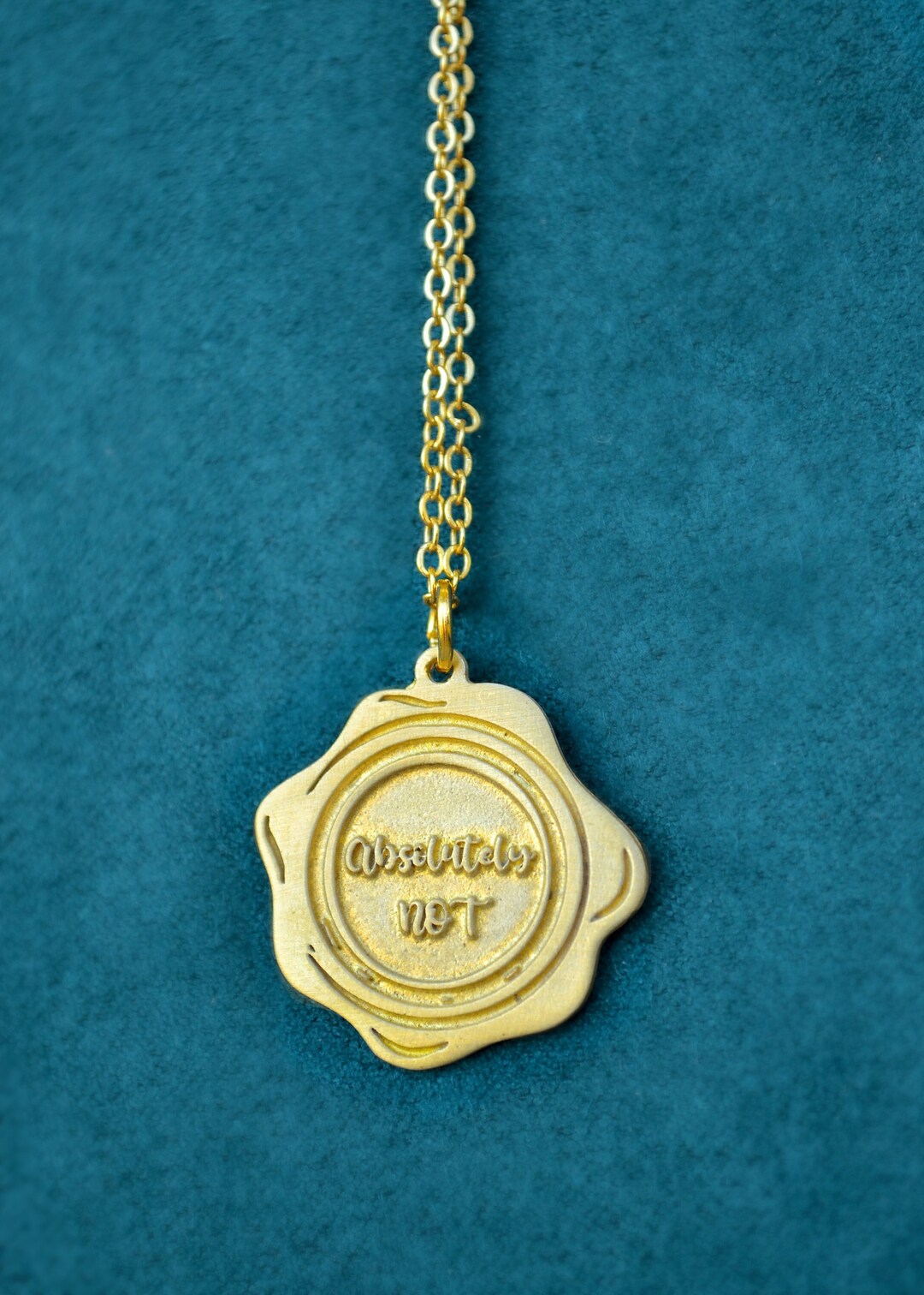 Handmade "absolutely Not" Pendant Necklace - Sarcastic Humor Jewelry - Etsy