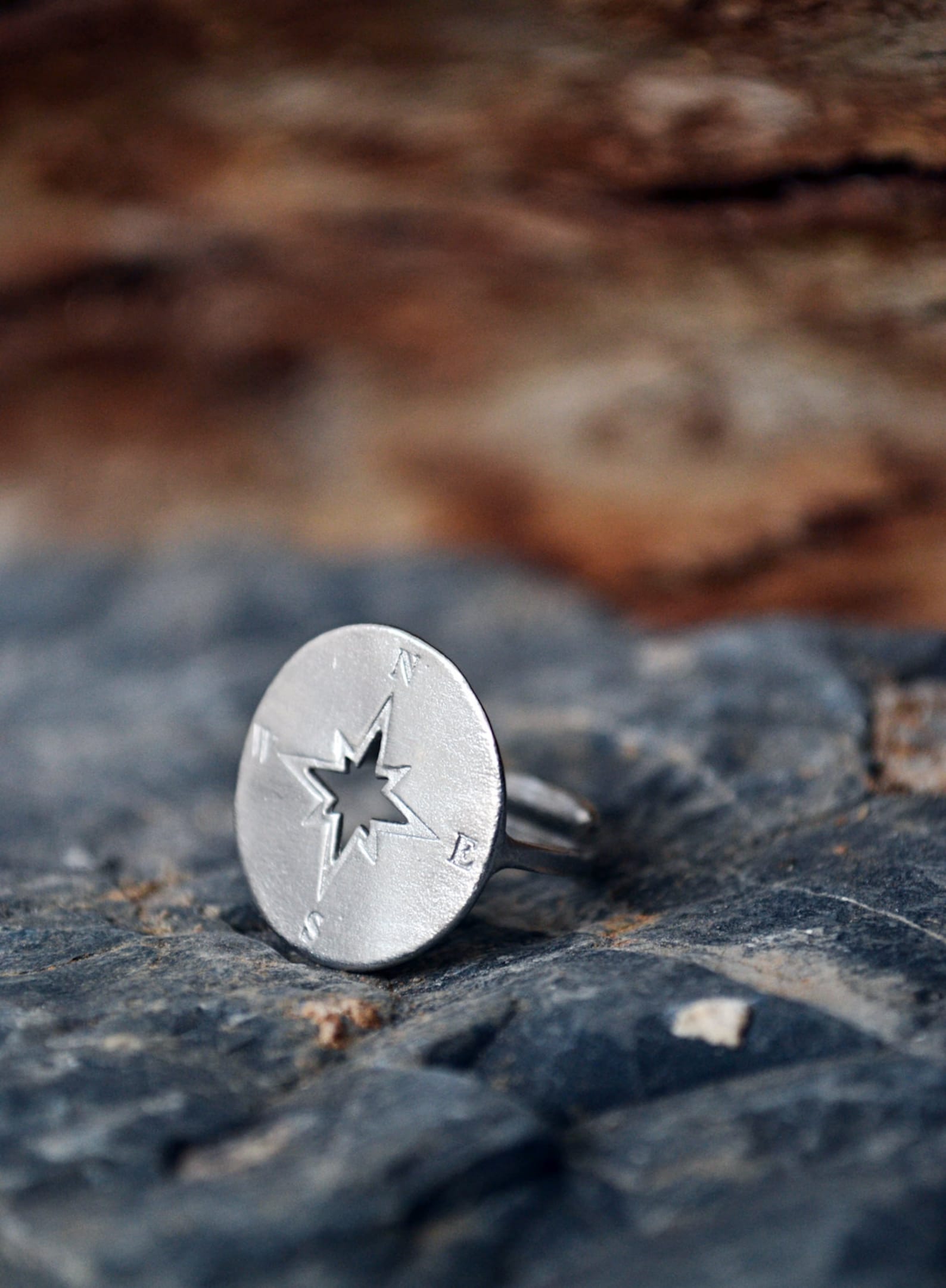 Compass Ring / Compass Rose / Compass Jewelry / Traveler Gift | Etsy