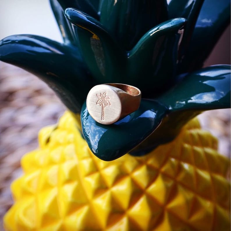Palm Tree Ring/tropical Ring/mens Jewelry/palm Tree - Etsy