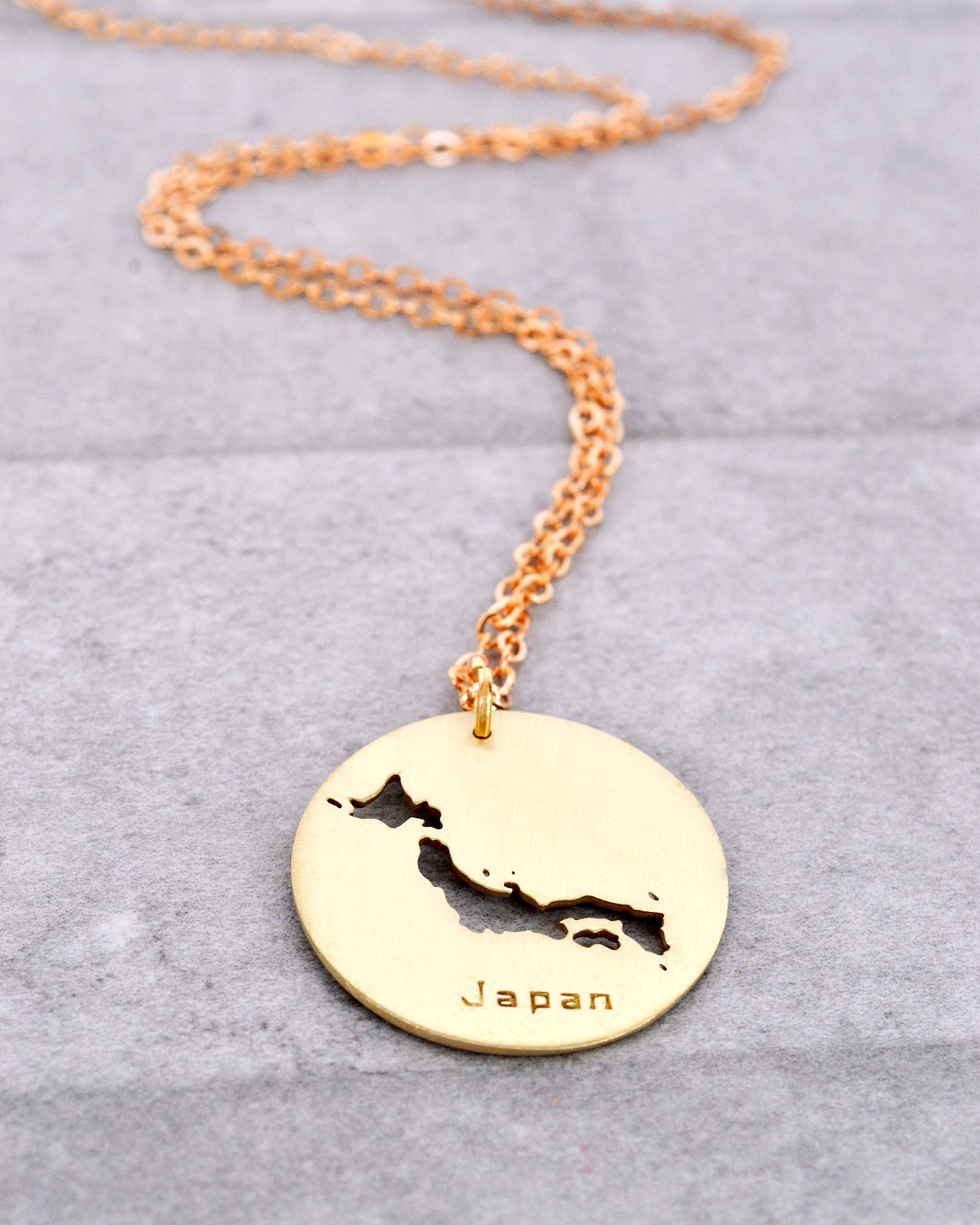 Japan Map Necklace / Japan Pendant / Japanese Necklace / - Etsy Canada