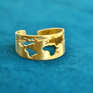 Travel Gift, World Map Ring, Travel Ring, World Ring, Gift for Women ...