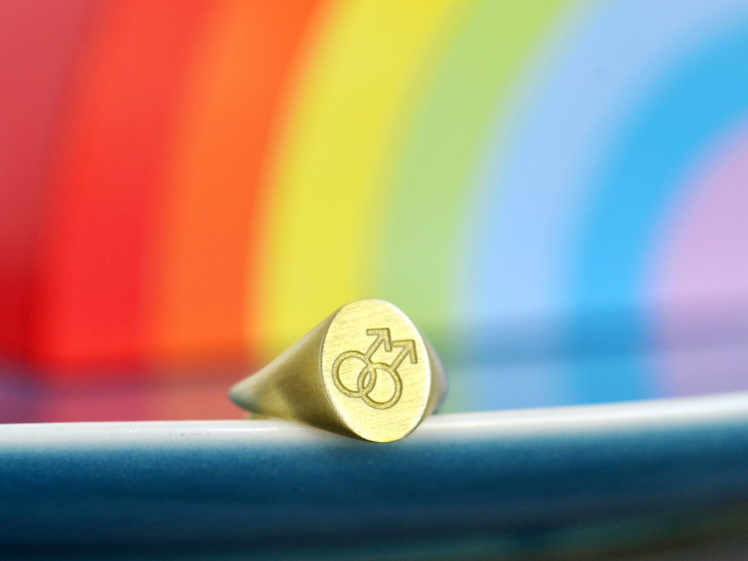Gay Couple Gift,gay Ring,gay Pride,gay Gift,queer Ring,ring for Him,gay ...