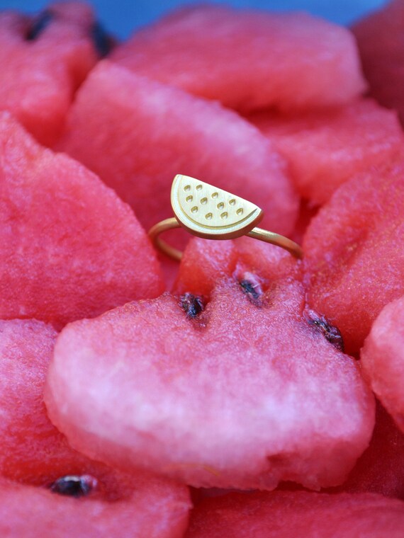 Watermelon Ring/Fruit Jewelry/Watermelon Jewelry/Fruit | Etsy