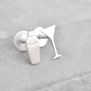 Martini Cufflinks, Bartender Cufflinks, Cocktail Shaker Mens Gift, Mens ...