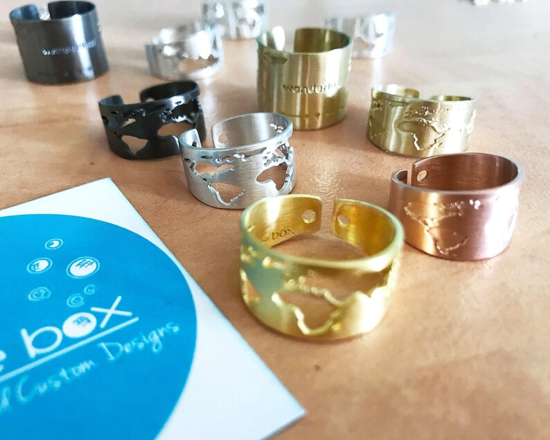 Travel Gift / World Map Ring / Travel Ring / World Ring / Gift | Etsy