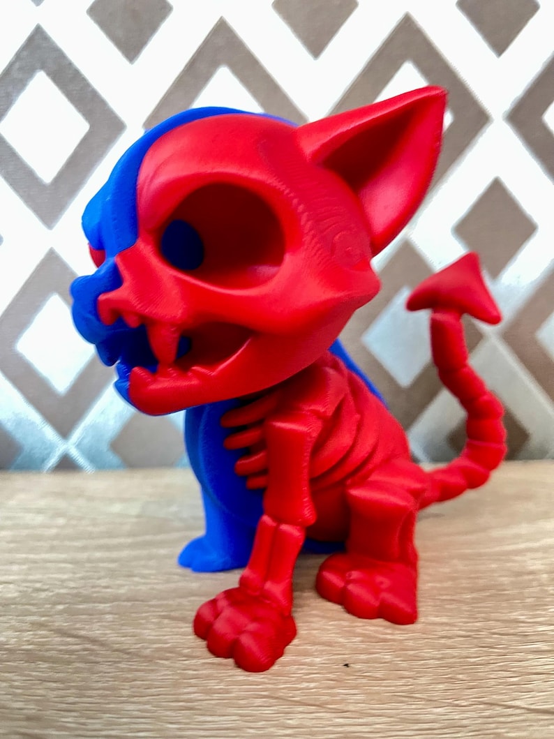 Dual Color Devil Cat Figurine – 3D Printed Gothic Decor - Etsy Australia
