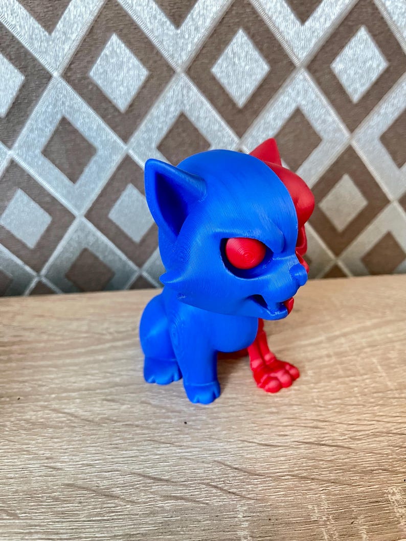 Dual Color Devil Cat Figurine – 3D Printed Gothic Decor - Etsy Australia