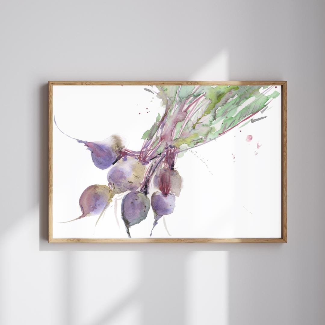 Beetroot Watercolor Print | Vegetable Wall Art Digital Download ...