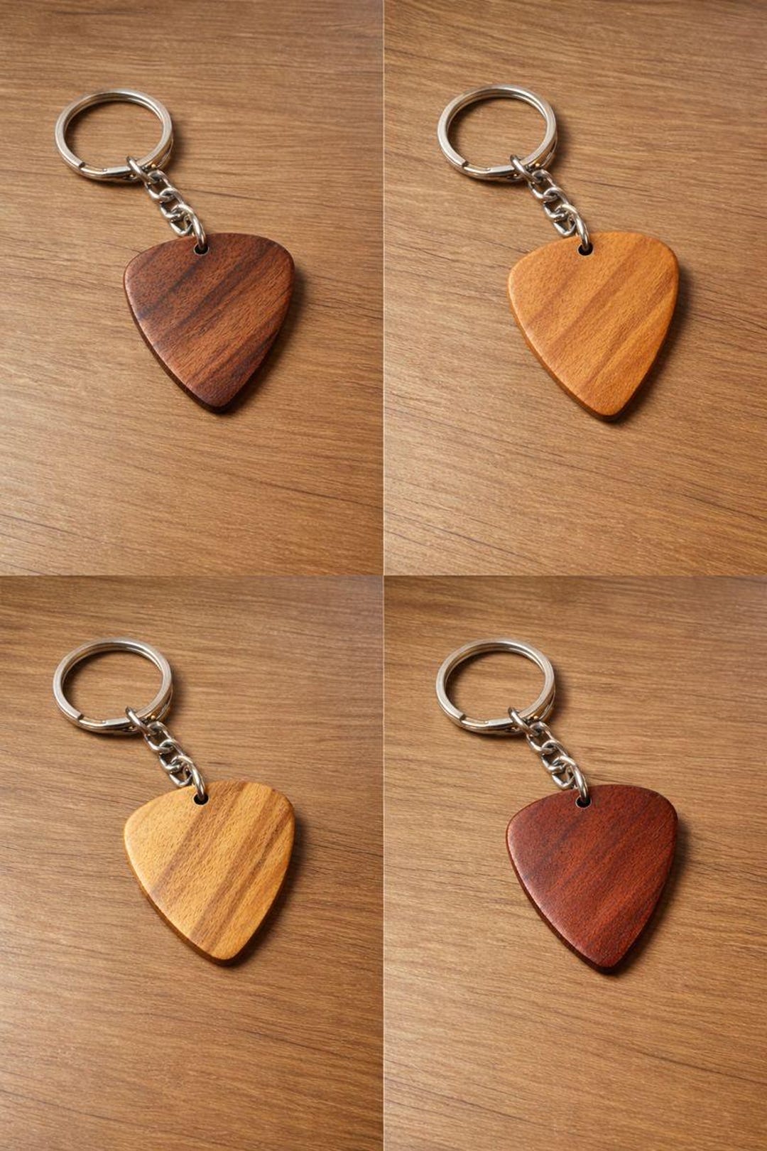 Guitar Pick Keychain (hardwood Handcrafted in UK) - Etsy