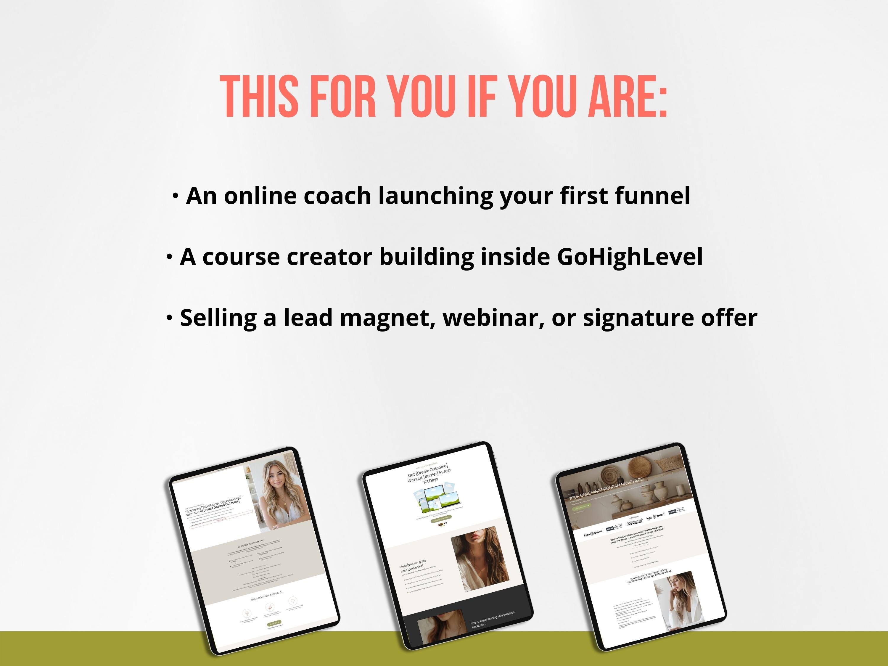 Gohighlevel Website & Funnel Templates | Launch-ready GHL Pages to ...
