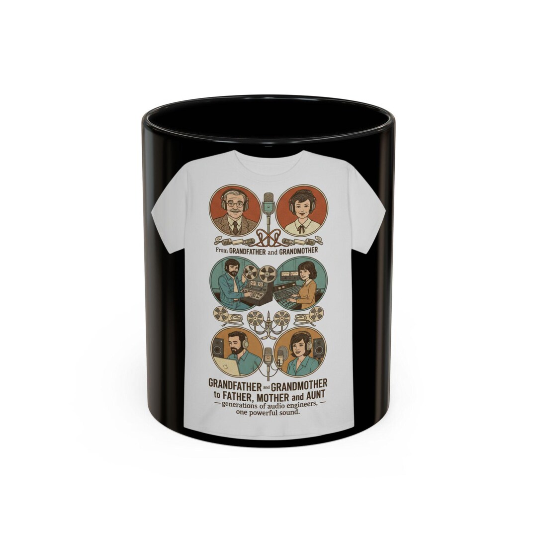 Family Tree Illustration Coffee Mug | Grandfather Grandmother Father ...