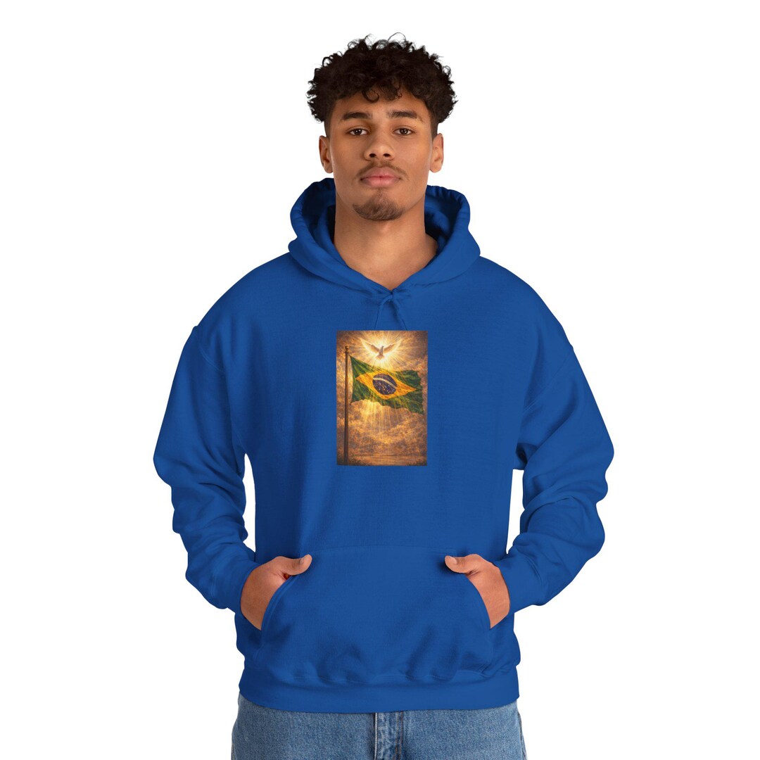 Brazilian Flag Cross Design Hoodie | Jesus is Coming Back Print - Etsy