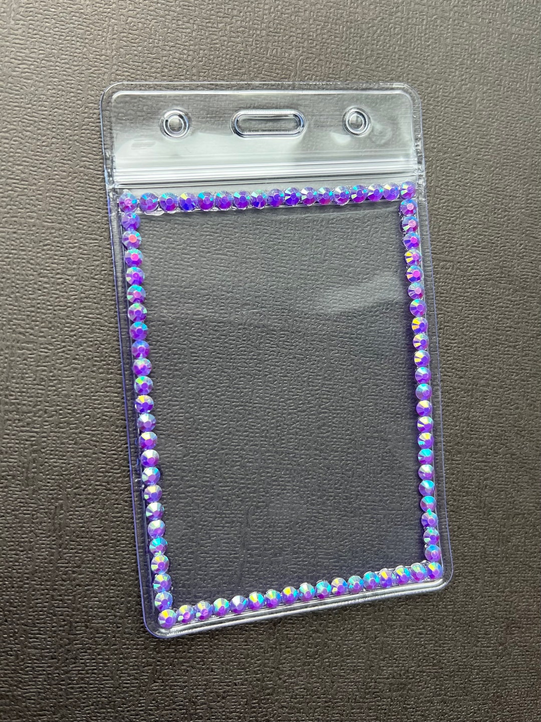 Rhinestone Vertical ID Badge Holder - Etsy