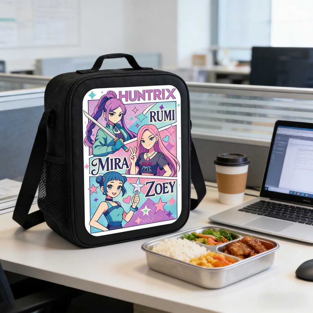 Huntrix Kpop Lunch Bag, Demon Hunters Girl Group Lunchbox, Kpop Fan ...