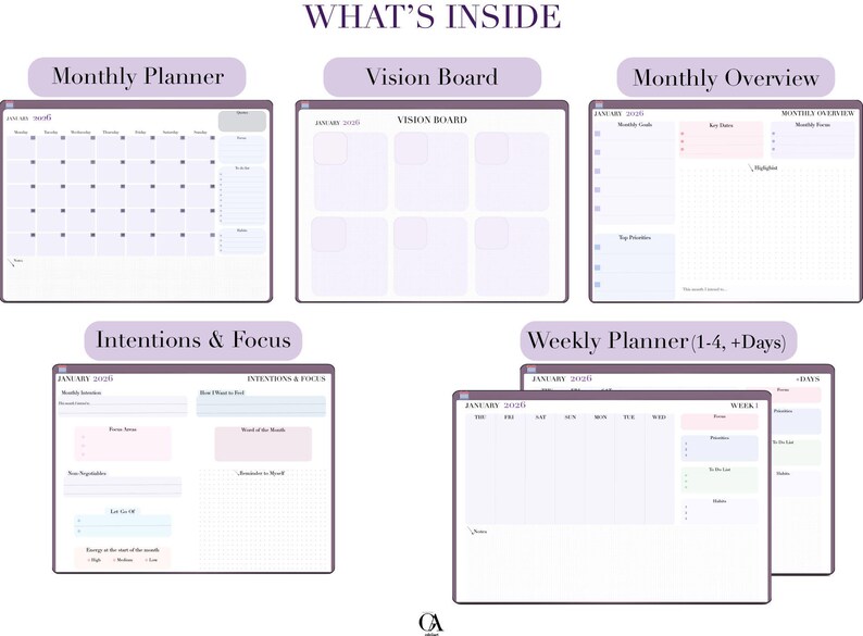 2026 DATED Digital Planner | 100+ Pages | Hyperlinked Weekly and ...