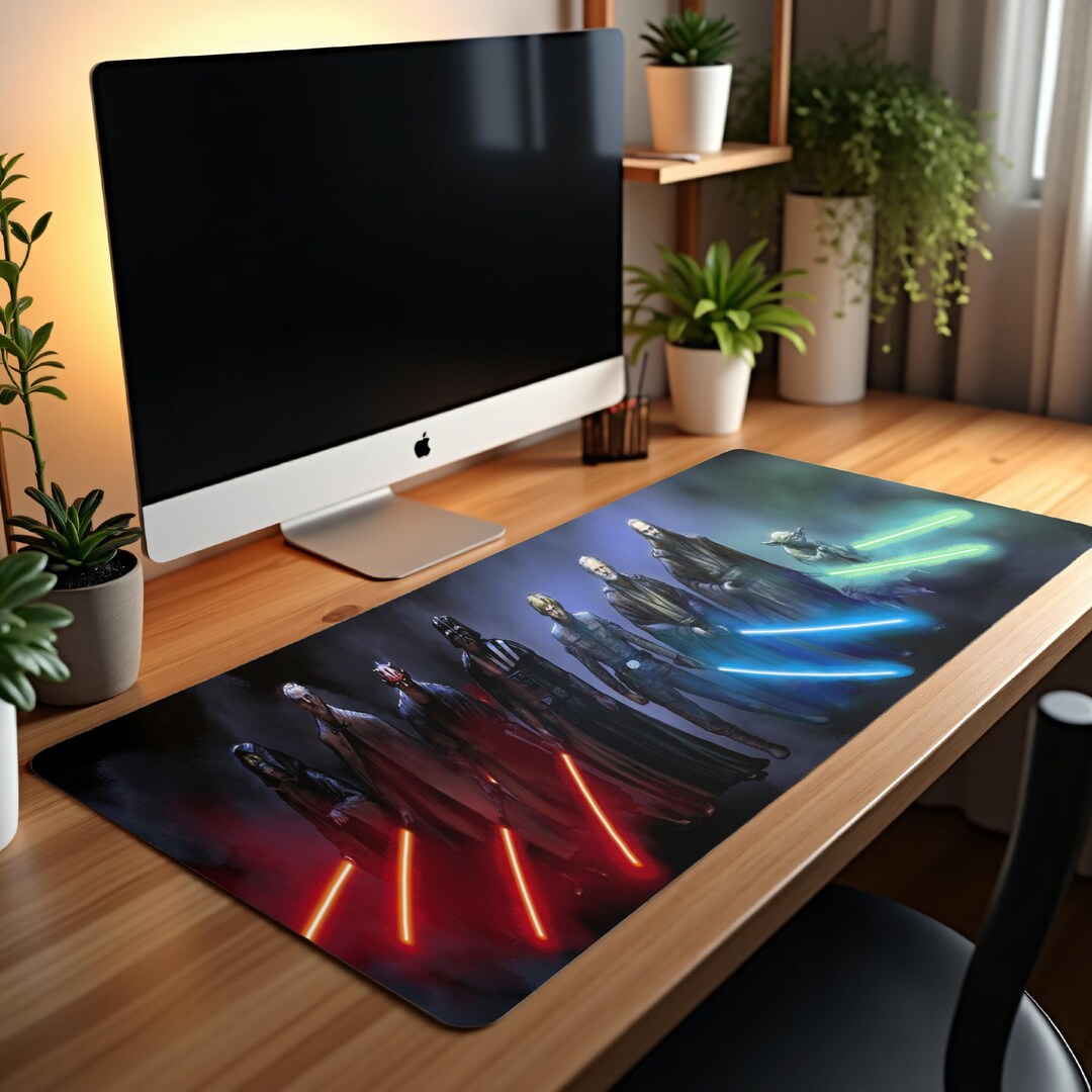 Jedi Vs Sith Inspired Gaming Mouse Pad | Light Vs Dark Force Workspace ...