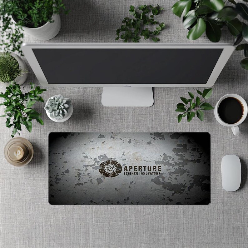 Portal 2 Desk Mat | Aperture Science Gaming Mouse Pad - Etsy