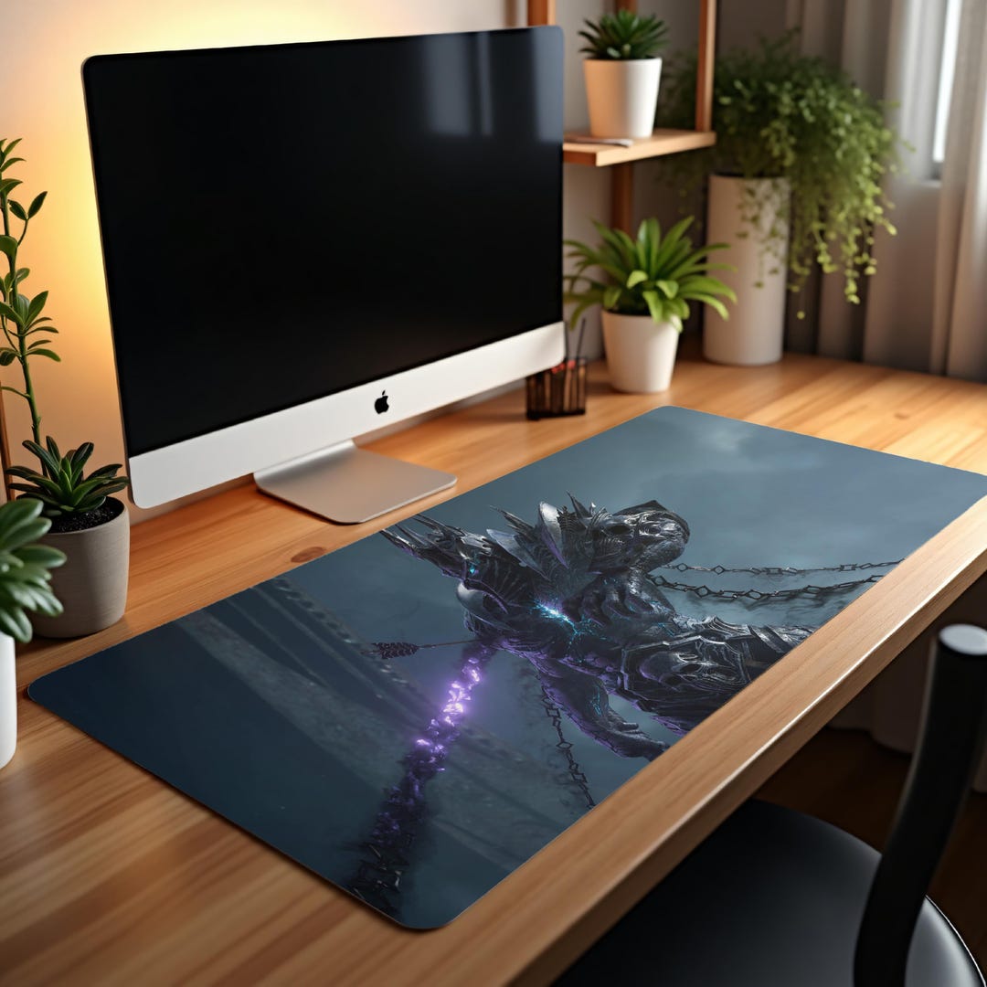 Lich King Desk Mat, Dark Fantasy Gaming Mouse Pad - Etsy