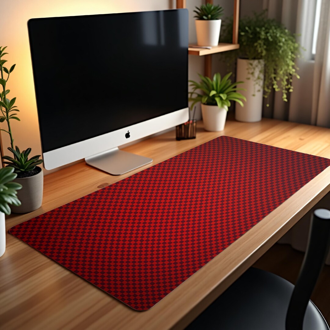 Plaid Pattern Gaming Mouse Pad | Classic Tartan Cozy Workspace ...
