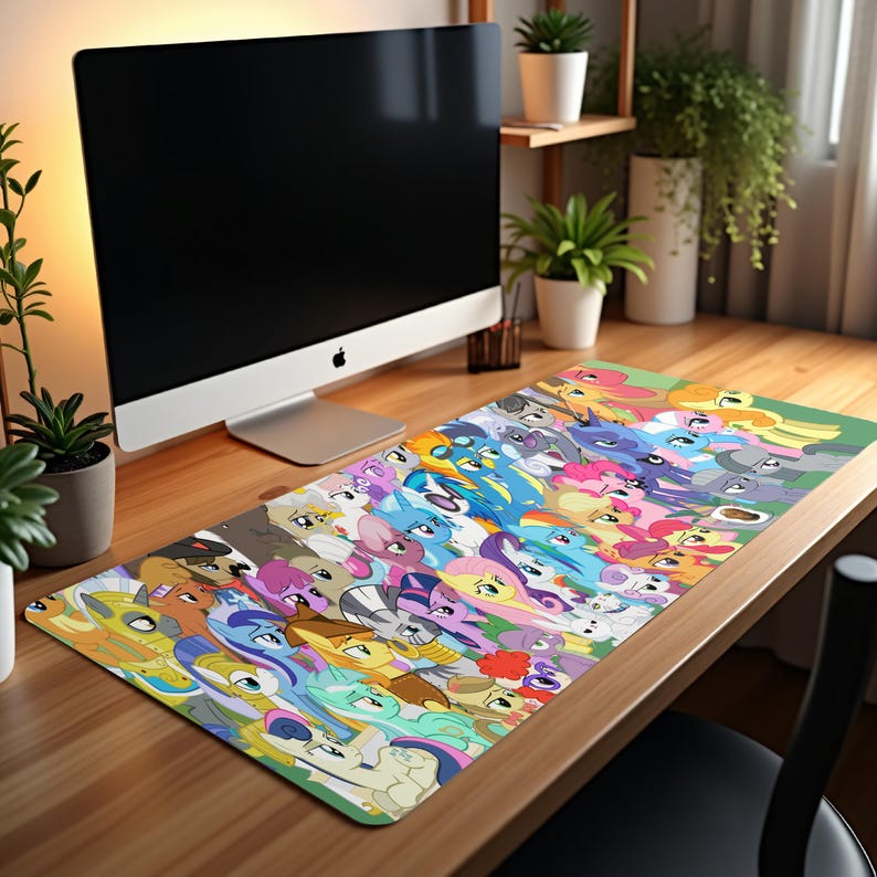 My Little Pony Desk Mat | Colorful Cartoon Workspace Accessory - Etsy