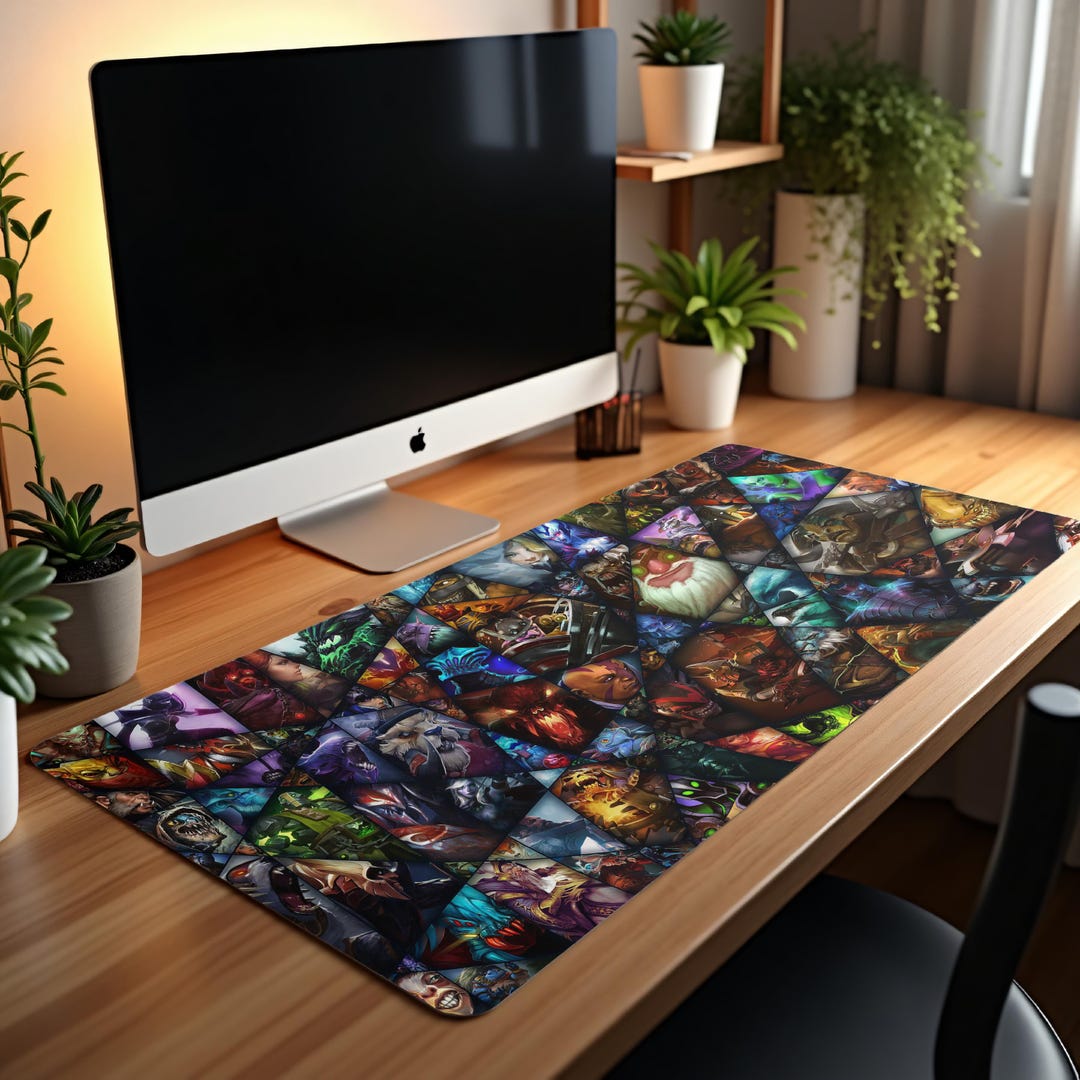 Dota 2 Heroes Desk Mat, MOBA Game Mouse Pad - Etsy